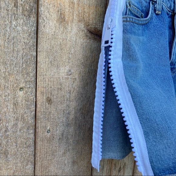 Carmar | Skirts | Lf Carmar Colin Double Side Zip Denim Mini Skirt Size ...
